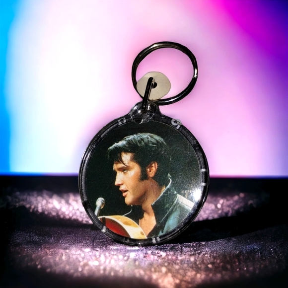 Vintage | Accessories | Very Rare Elvis Presley Double Sided Keychain I ...